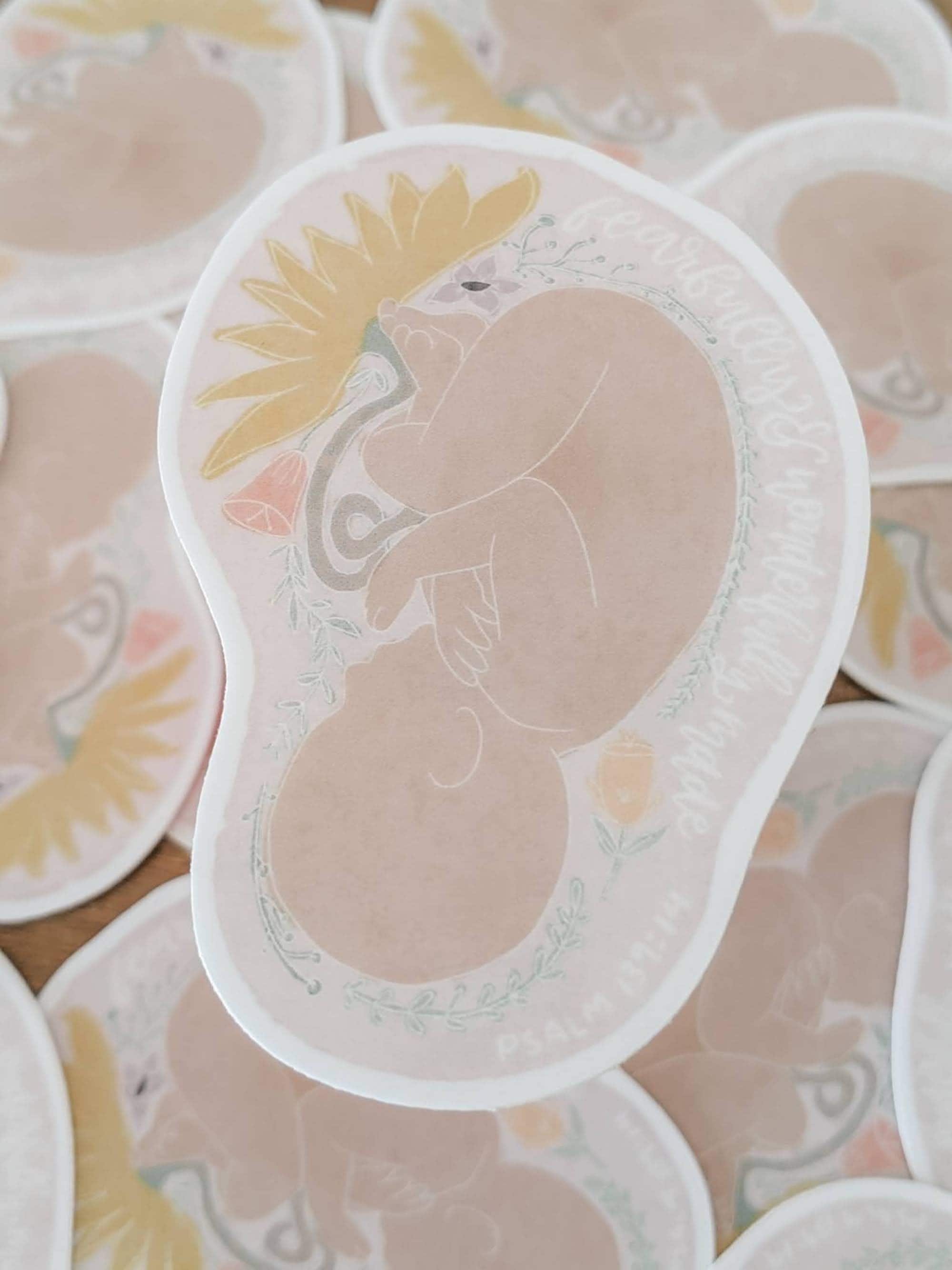 Unborn Baby in Womb Sticker for Water Bottle Pro-life Decal - Etsy