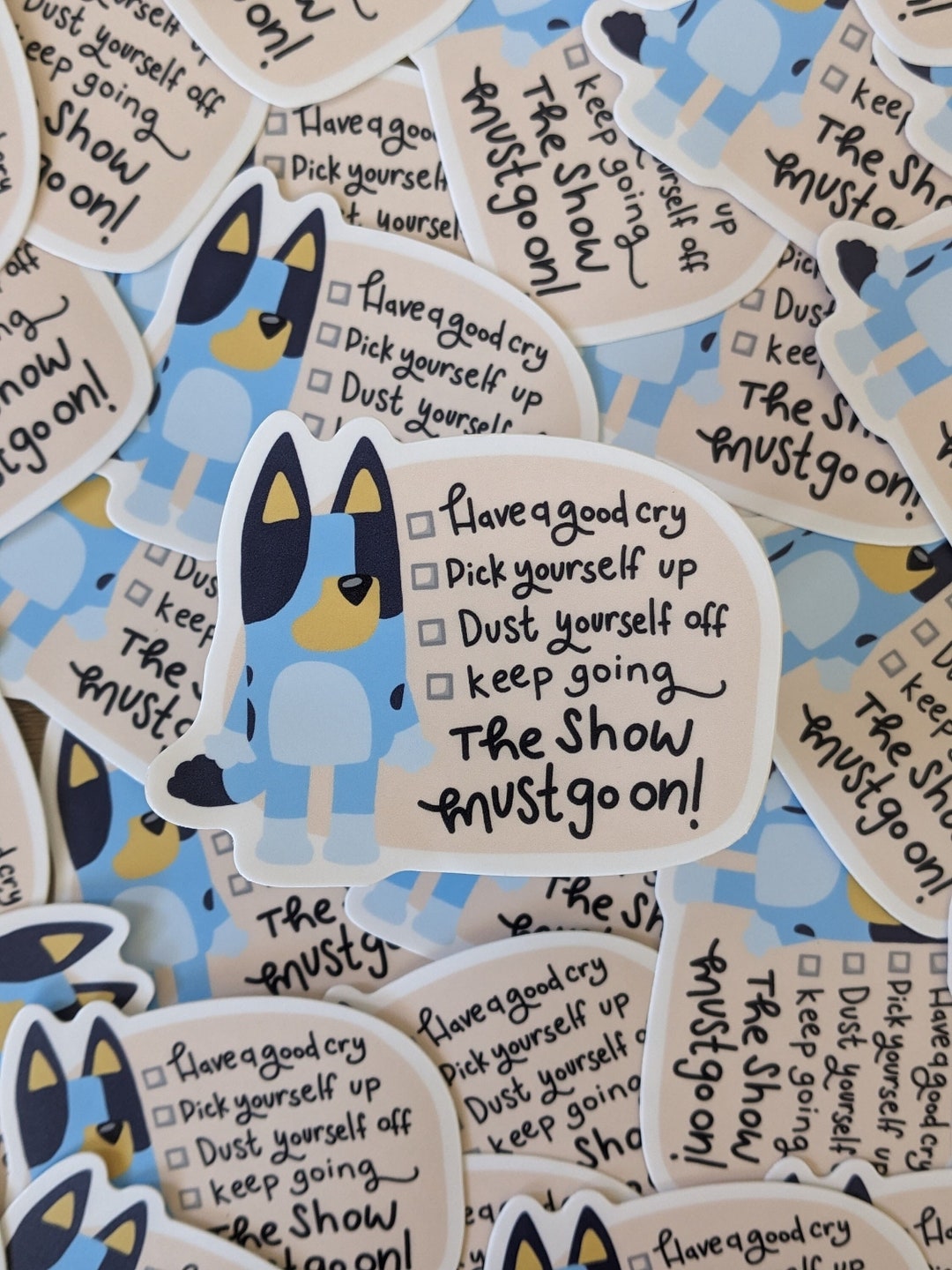 Blue Heeler Checklist Sticker | Water Resistant Vinyl Die Cut Sticker ...