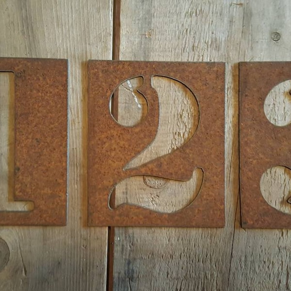 Galvanized Numbers - Etsy
