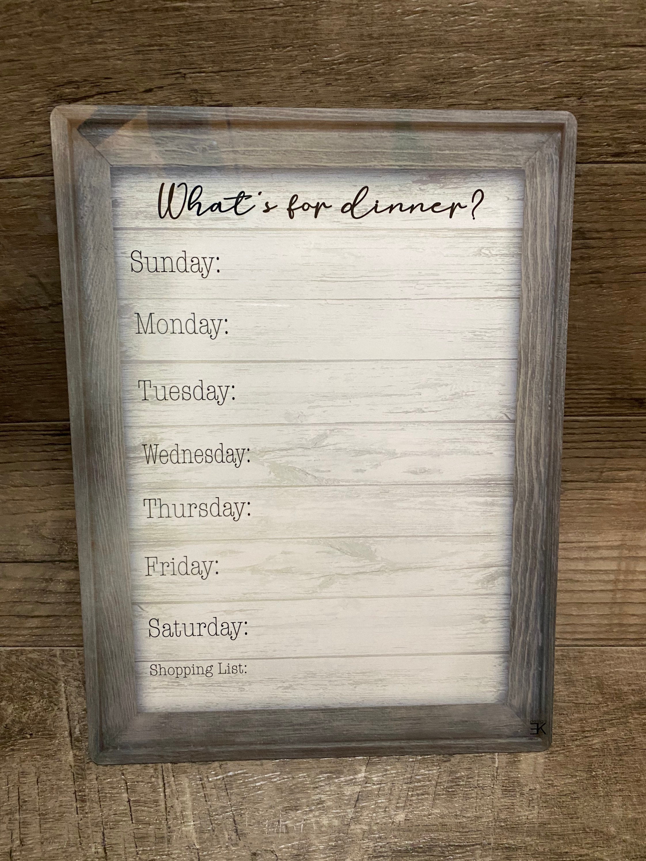 Dinner Menu Board - Etsy