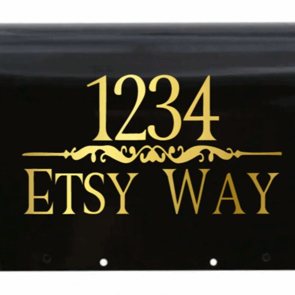 Gold Mailbox Post Numbers - Etsy