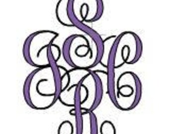 4 initial monogram | Etsy