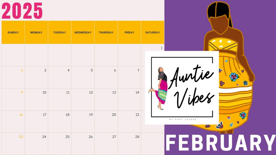Printable 2025 Native American Pop Art Calendar | PDF | - Etsy