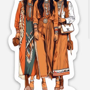 Native American "auntie" Sticker | 3-inch Die-cut Vinyl Sticker ...