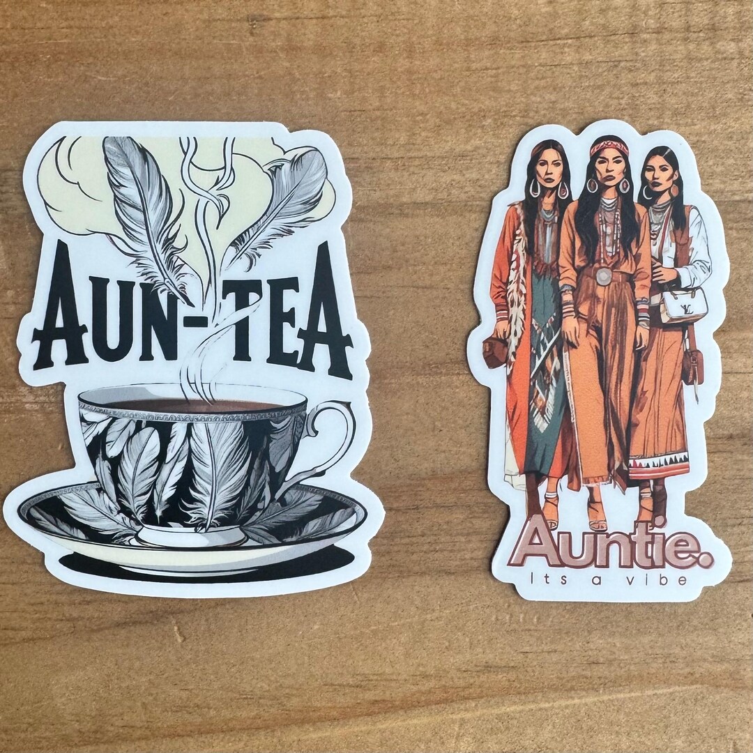 Native American "auntie" Sticker | 3-inch Die-cut Vinyl Sticker ...
