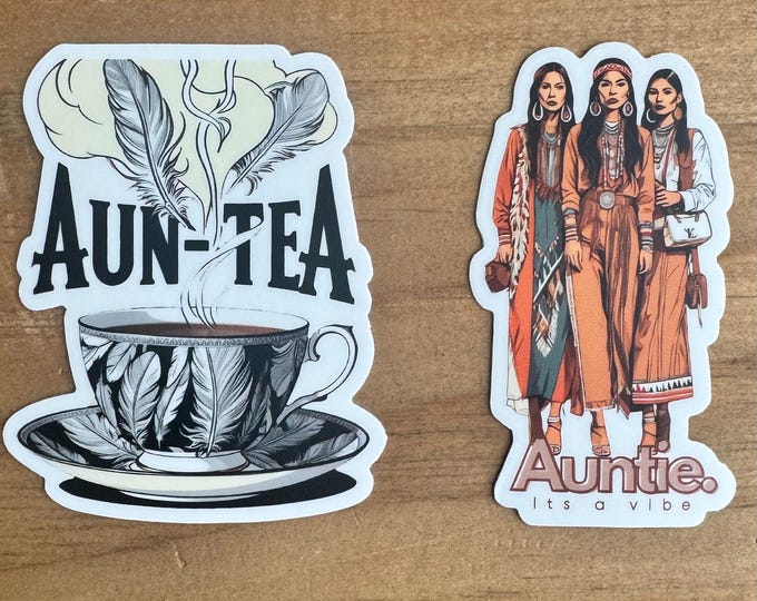 Native American "auntie" Sticker | 3-inch Die-cut Vinyl Sticker ...