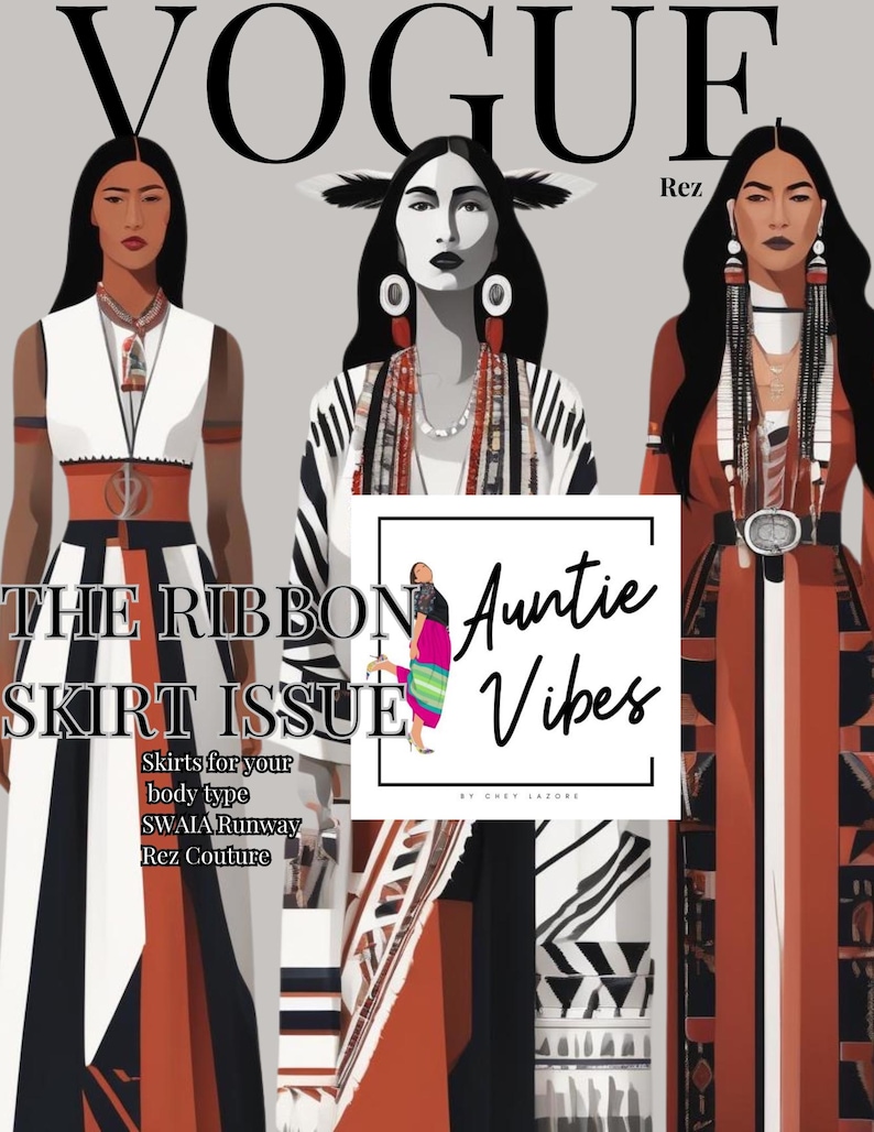 Native American "auntie Vogue" Sticker | 3-inch Die-cut Vinyl Sticker ...