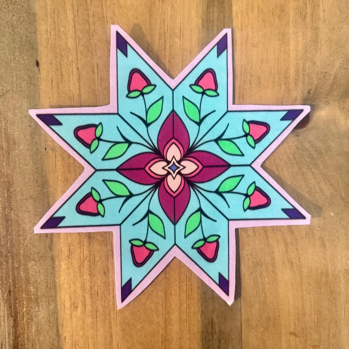 Star Appliqué – 6.5” Tip to Tip – Traditional Native American Woodland ...