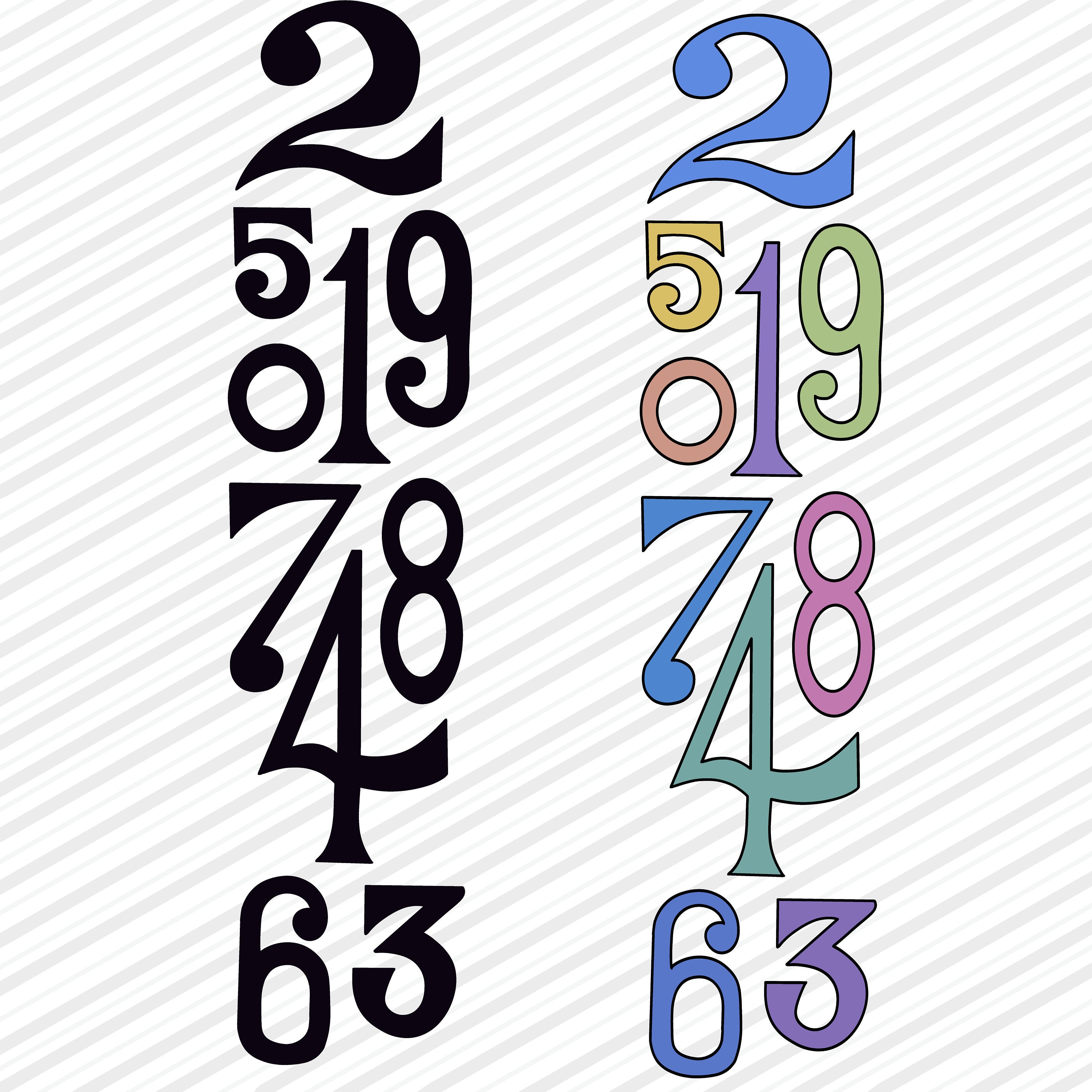 It's a Small World Numbers - SVG Cutting File - Cricut Silhouette Files ...