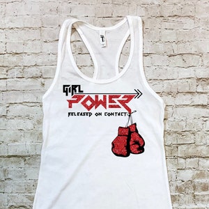 Girl Power Boxing Tank Top Girl Power Kick-boxing Fitness - Etsy
