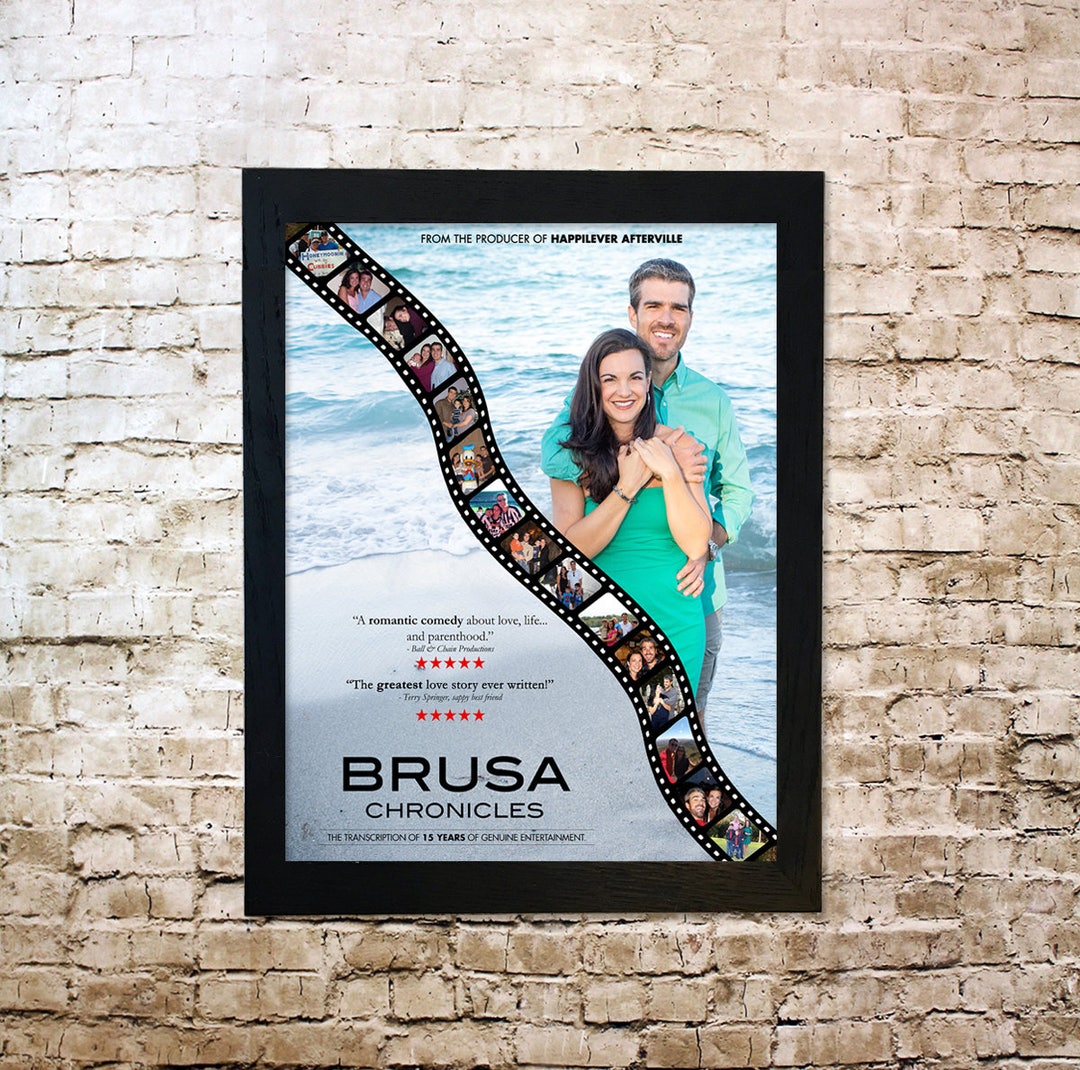 Custom Anniversary/birthday Filmstrip Movie Cover Photo Collage ...