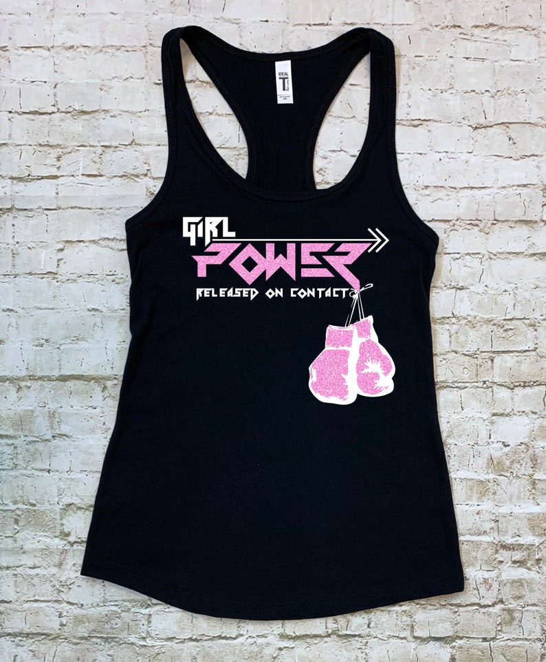 Girl Power Boxing Tank Top Girl Power Kick-Boxing Fitness | Etsy