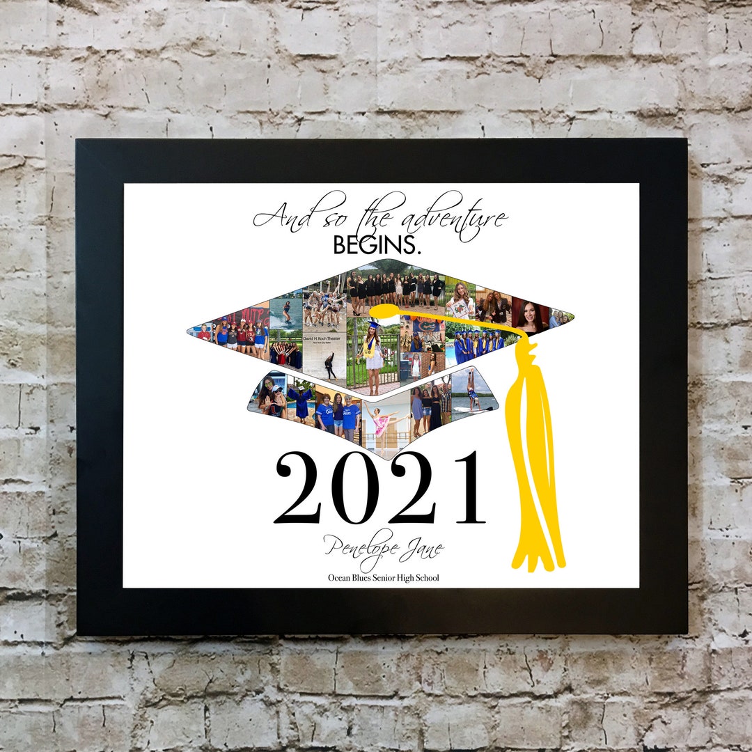 Custom Graduation Cap Photo Collage | Unique Graduation Gift (digital ...