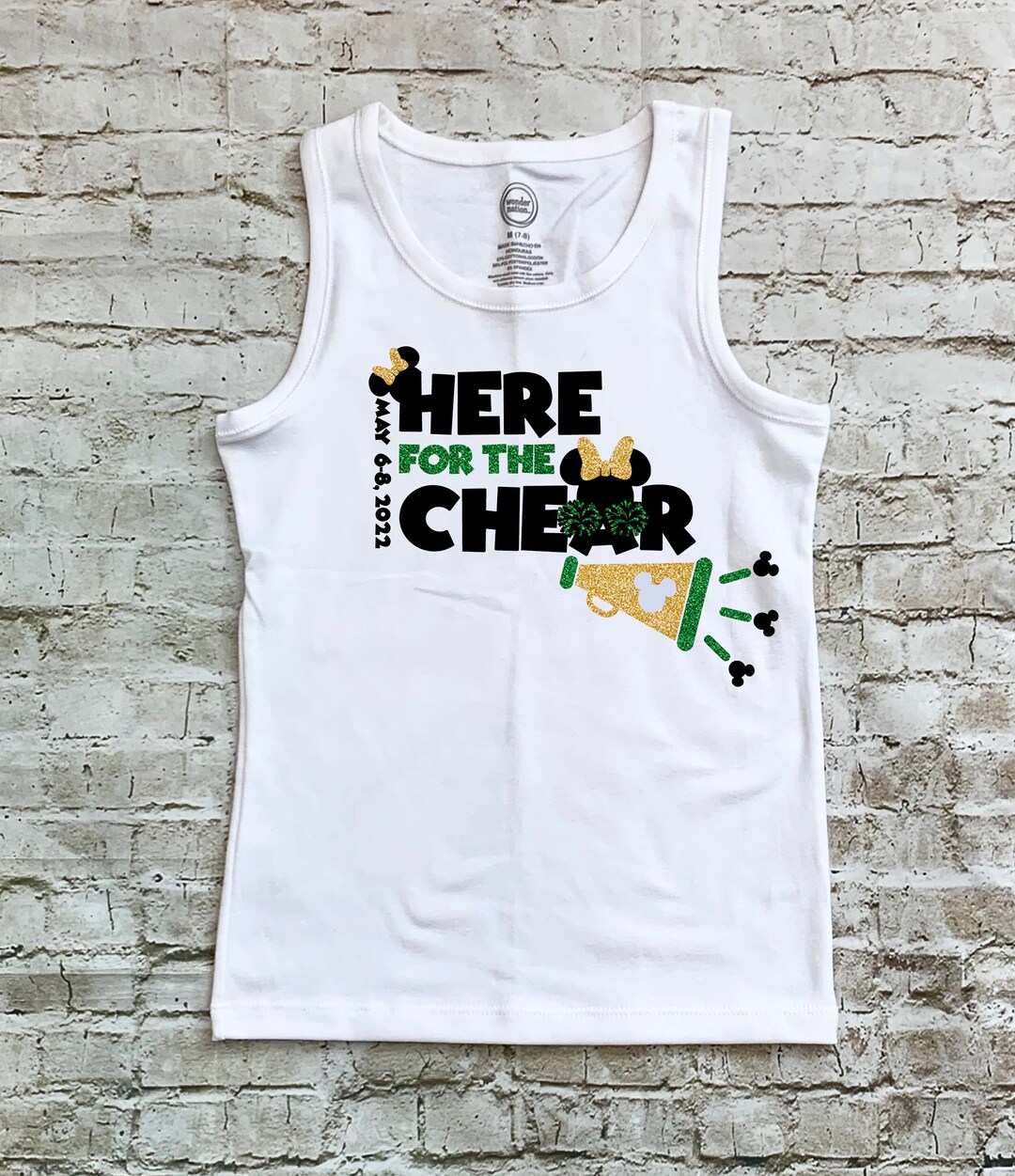 GIRL'S Personalized Disney Themed Here for the Chear Cheerleading Shirt ...