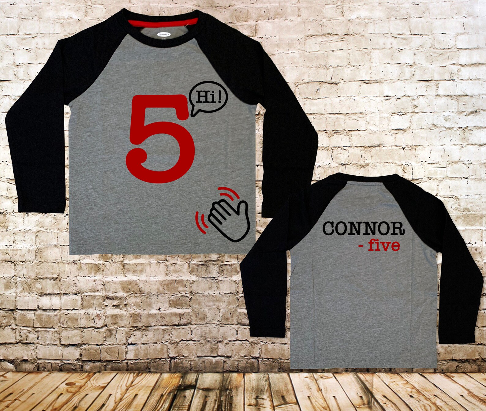 Hi 5 Personalized 5th Birthday - Etsy