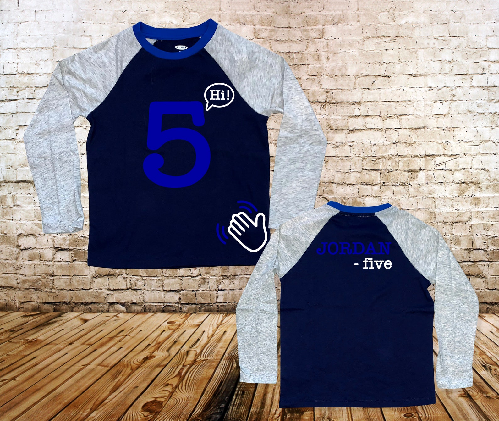 Hi 5 Boy's Birthday Shirt Personalized Little Boy's | Etsy