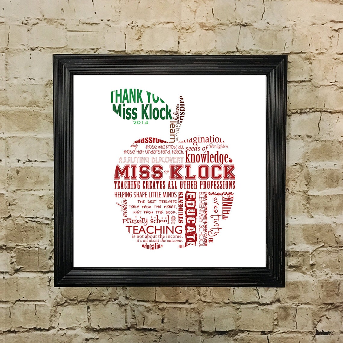 Personalized Teacher Appreciation Word Art Personalized Thank - Etsy