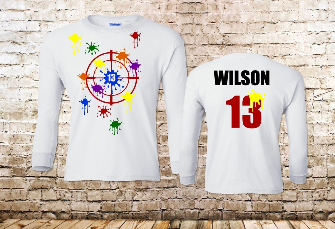 Personalized Boy's Paintball Birthday Shirt Boys | Etsy