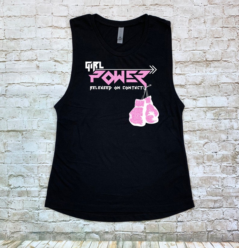 Girl Power Boxing Tank Top Girl Power Kick-boxing Fitness - Etsy