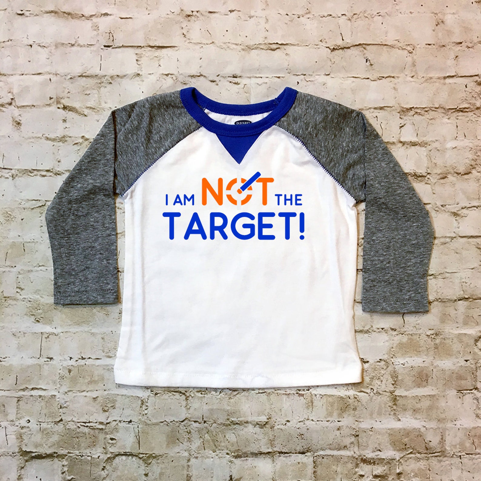 I Am NOT the Target! Kid's NERF Birthday Sibling's Shirt | Family Nerf ...