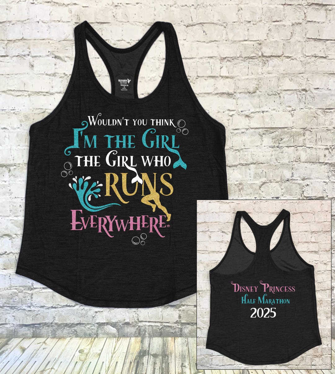 The Girl Who RUNS Everywhere Disney Little Mermaid Themed Race Shirt ...