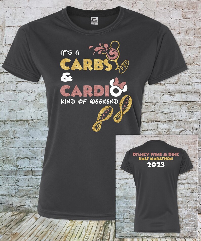 Carbs & Cardio Disney Themed Race Shirt Women's Disney - Etsy