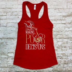 EPCOT Themed Making POUR Decisions Women's Tank Top/t-shirt | Disney ...