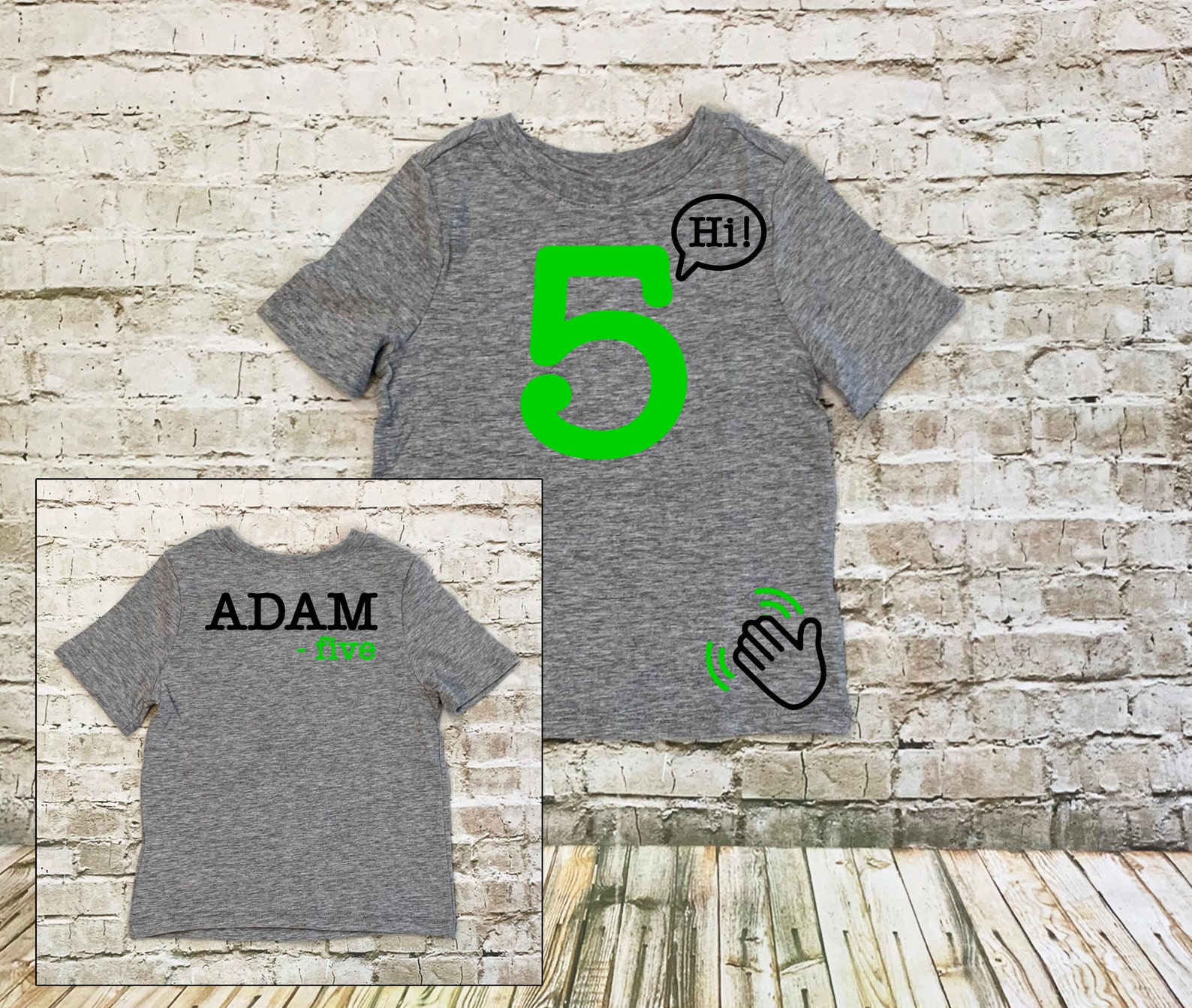 Hi 5 Personalized 5th Birthday - Etsy