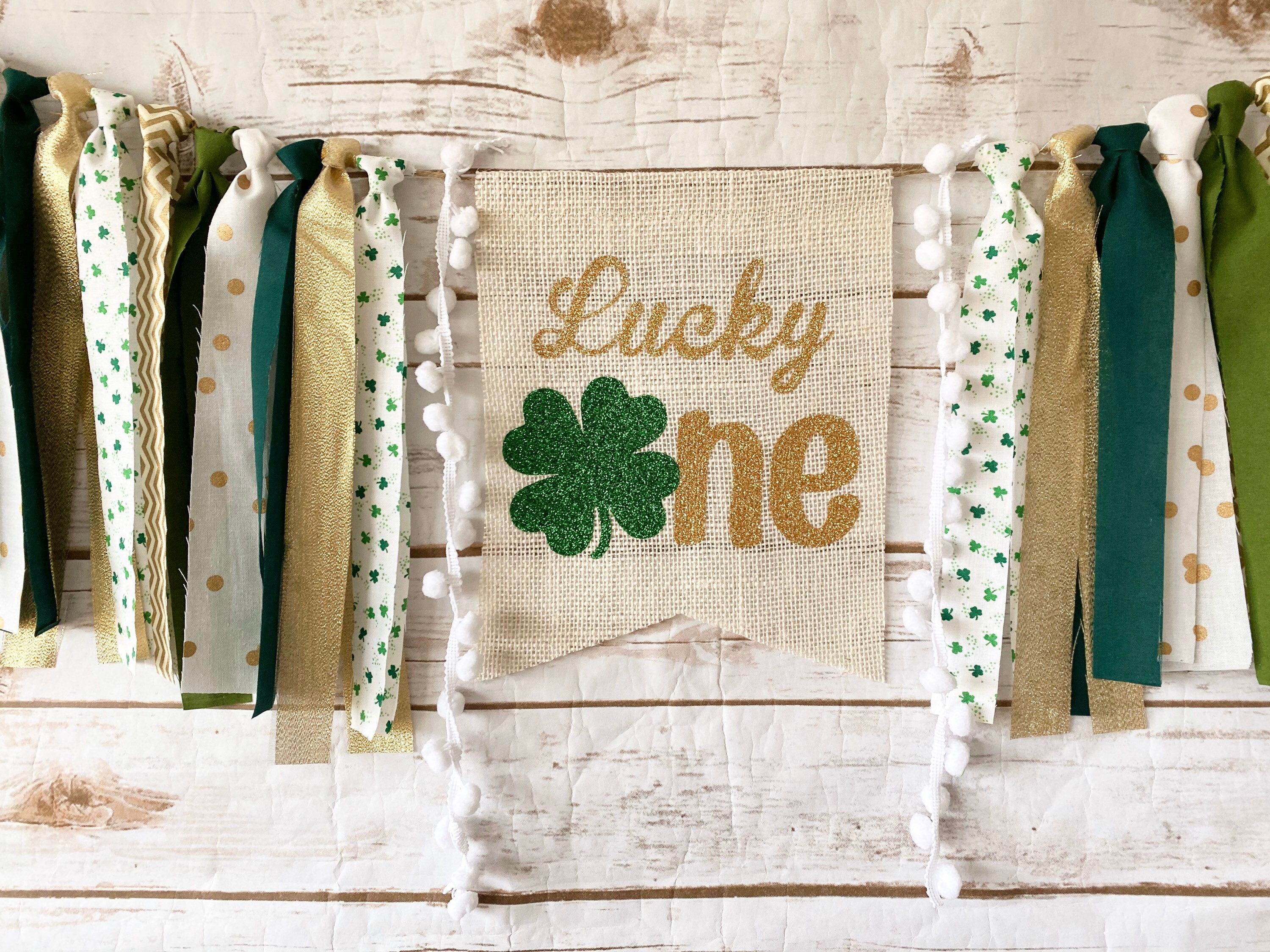 Lucky One Highchair Banner St Patricks Day Birthday Banner | Etsy