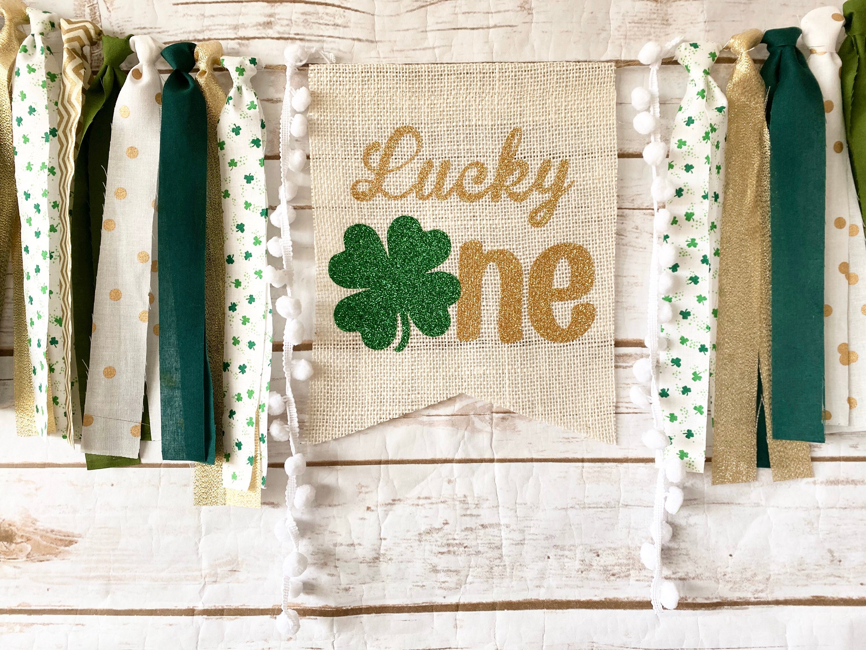 Lucky One Highchair Banner St Patricks Day Birthday Banner | Etsy