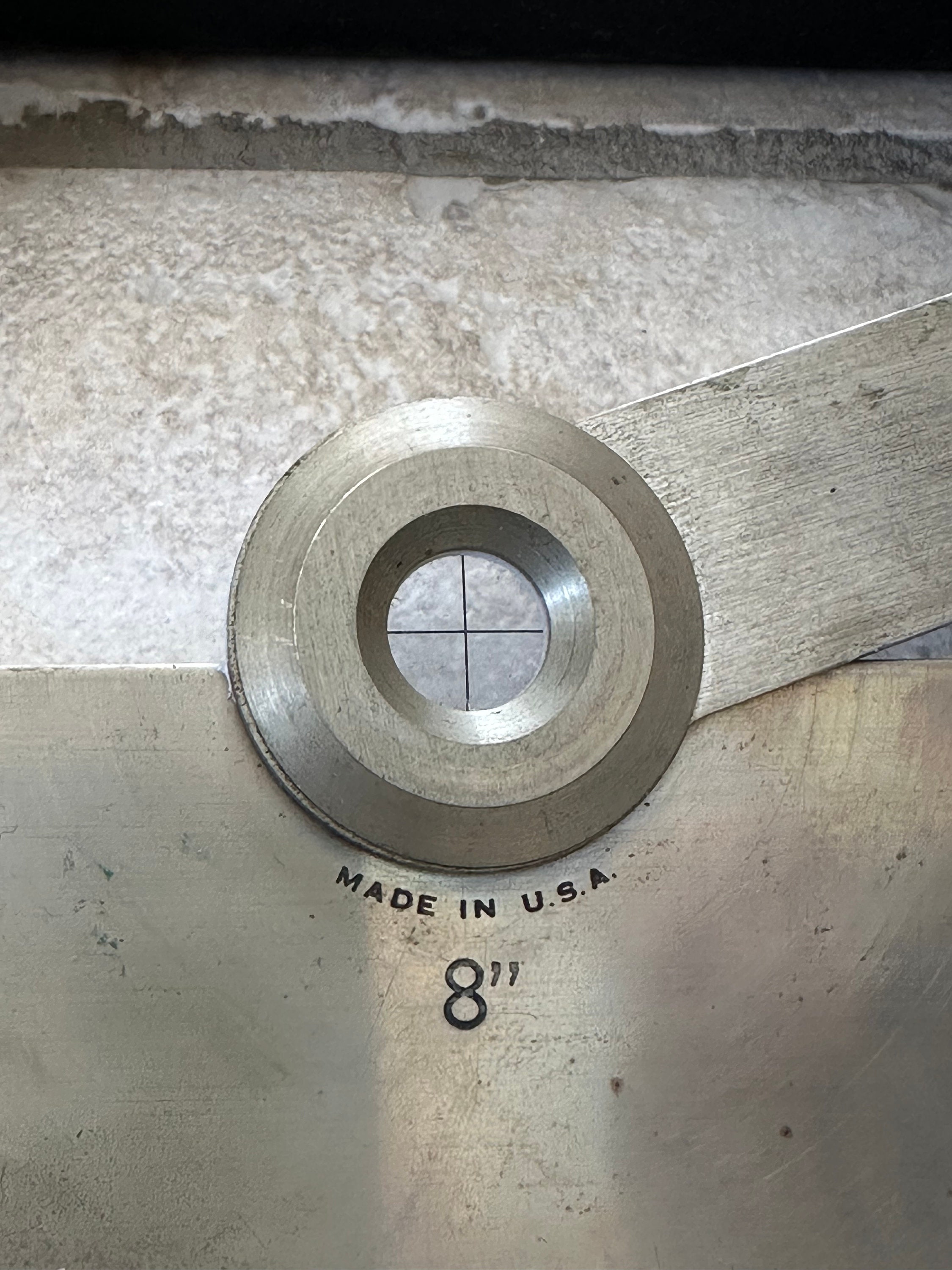 Engineer's 8 Inch Vintage Crosshair Arm Protractor in Case. Union ...