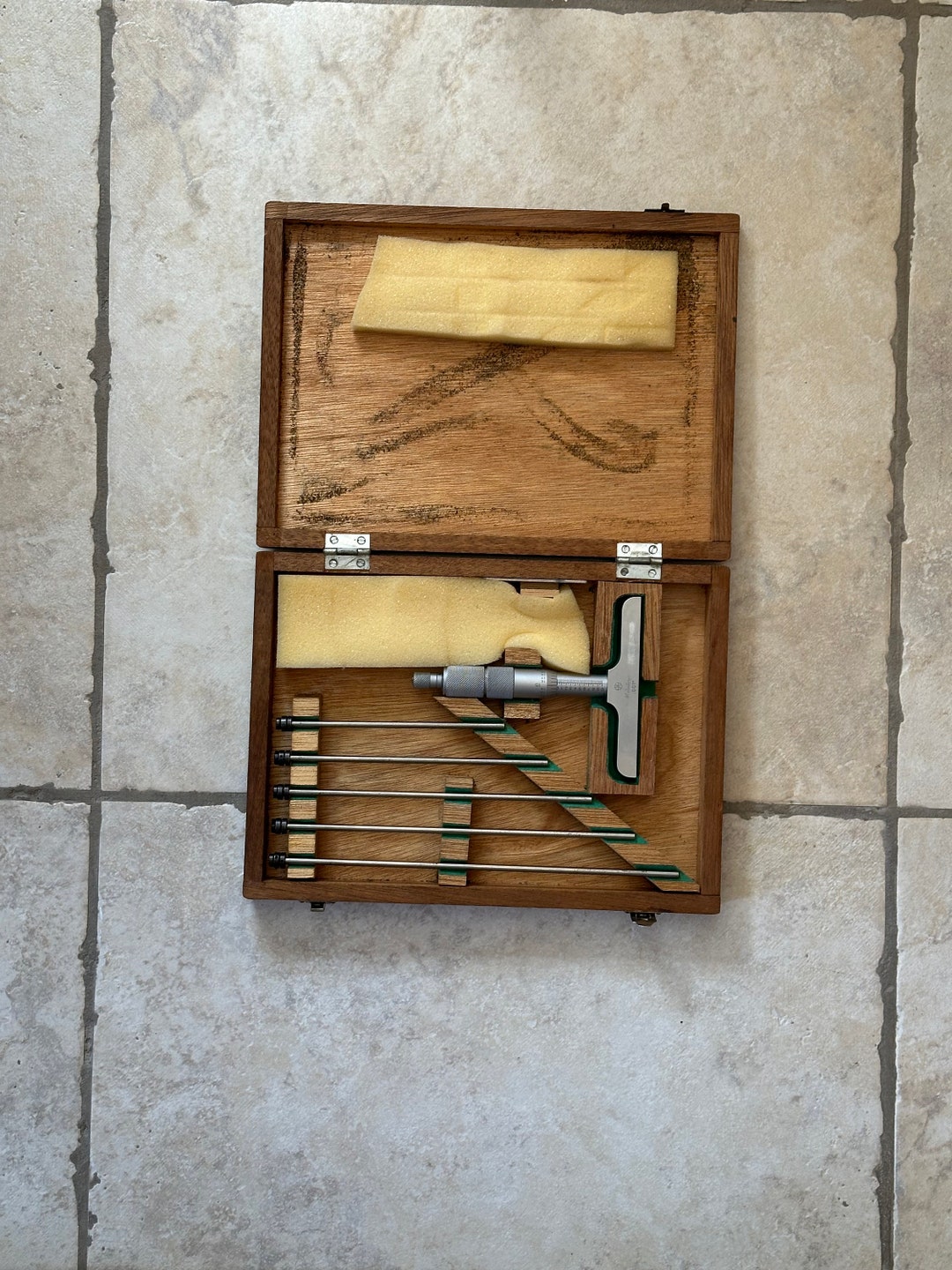 Mitutoyo Gage Depth Micrometer in Wooden Case - Etsy