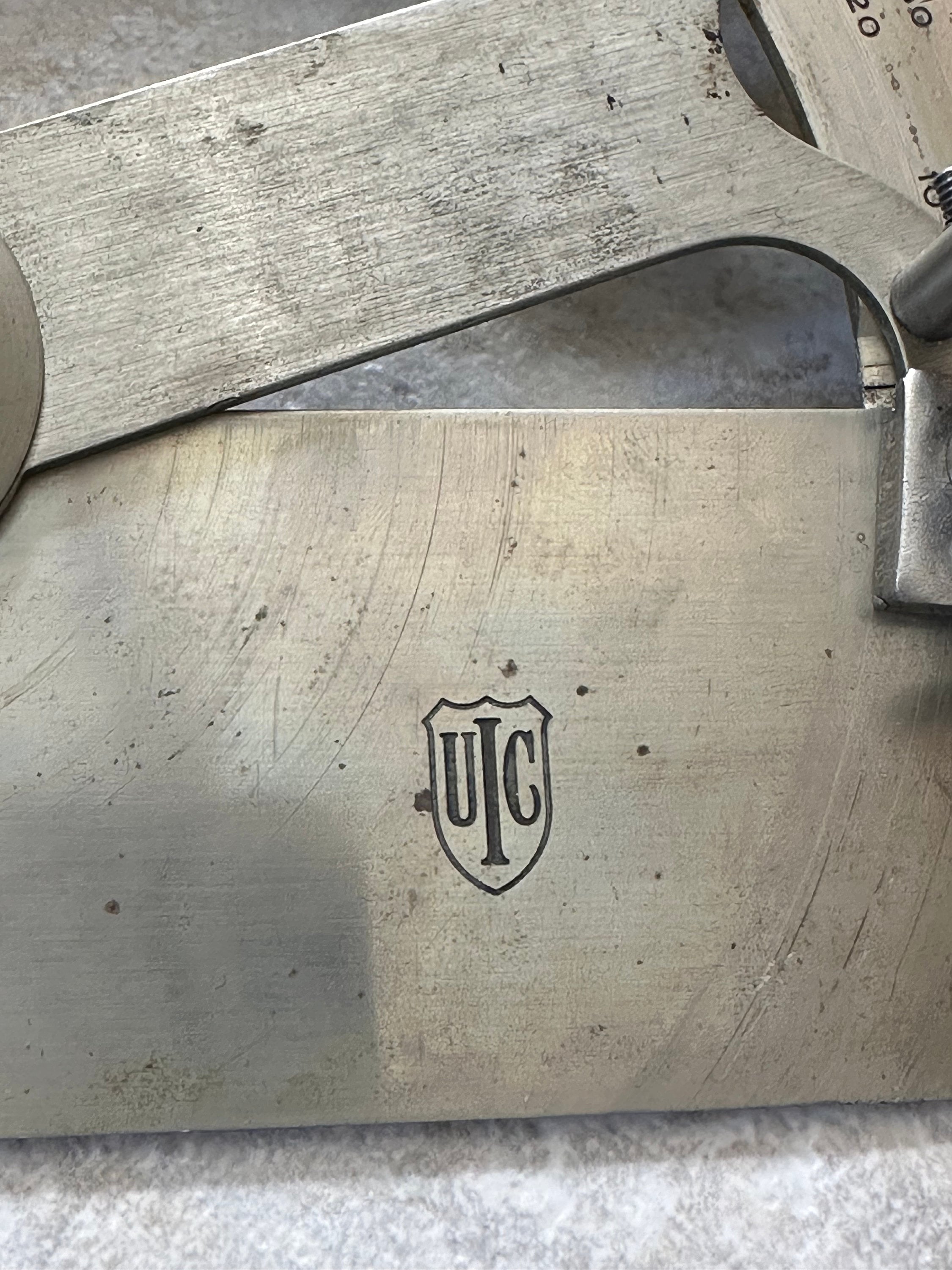 Engineer's 8 Inch Vintage Crosshair Arm Protractor in Case. Union ...