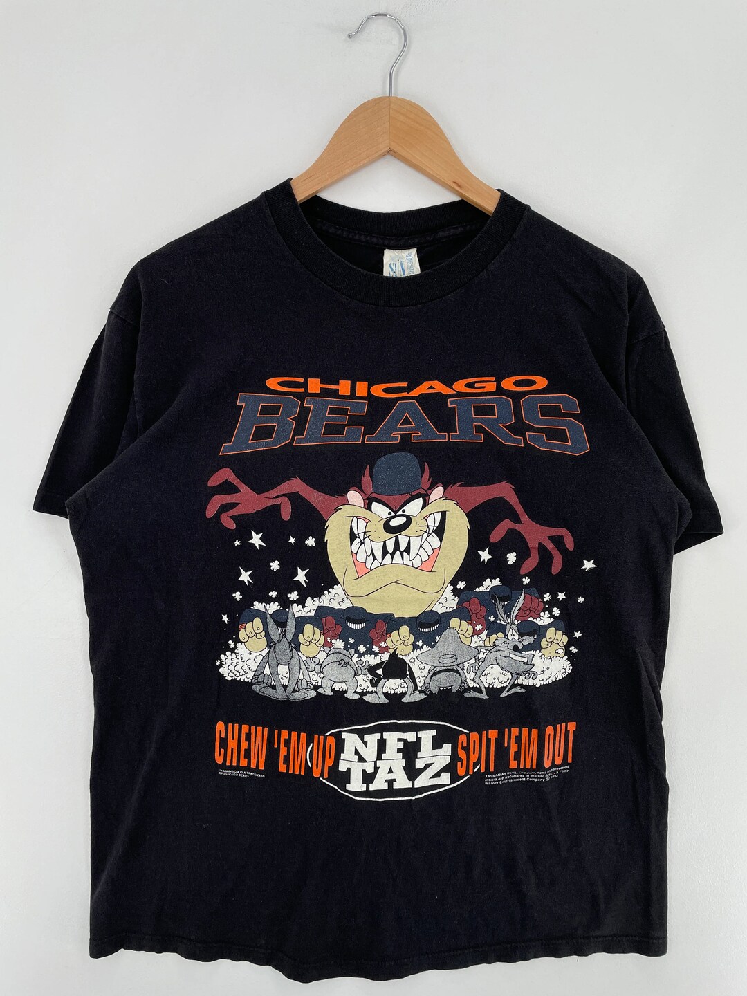 Retro 1992 CHICAGO BEARS X LOONEY Tunes Taz, Chicago Bears Vintage ...
