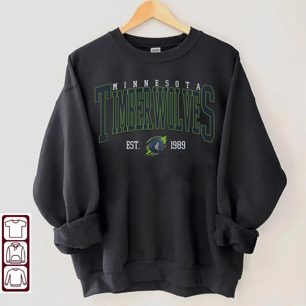 Retro Minnesota Timberwolves Sweatshirt, Timberwolves Sweater ...