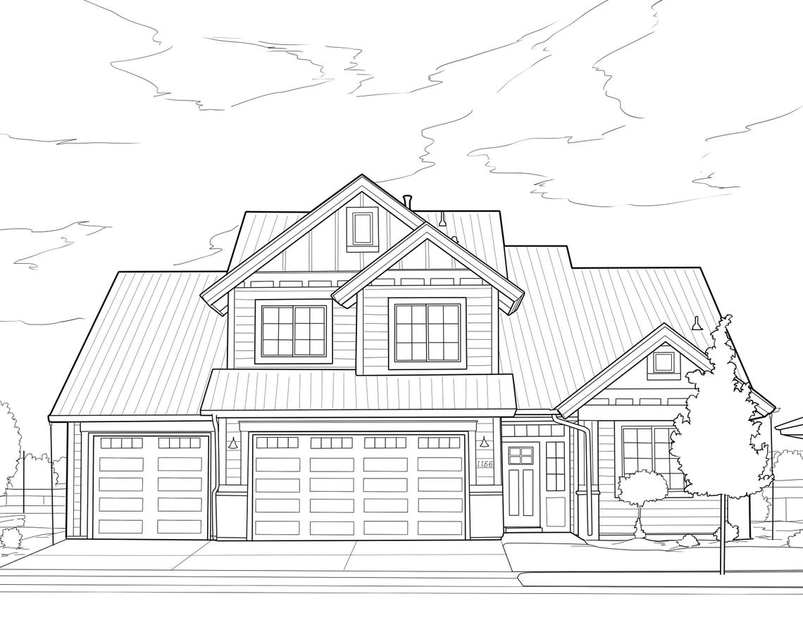 First Home Illustration | Digital Print | Realtor Closing Gift | Custom ...
