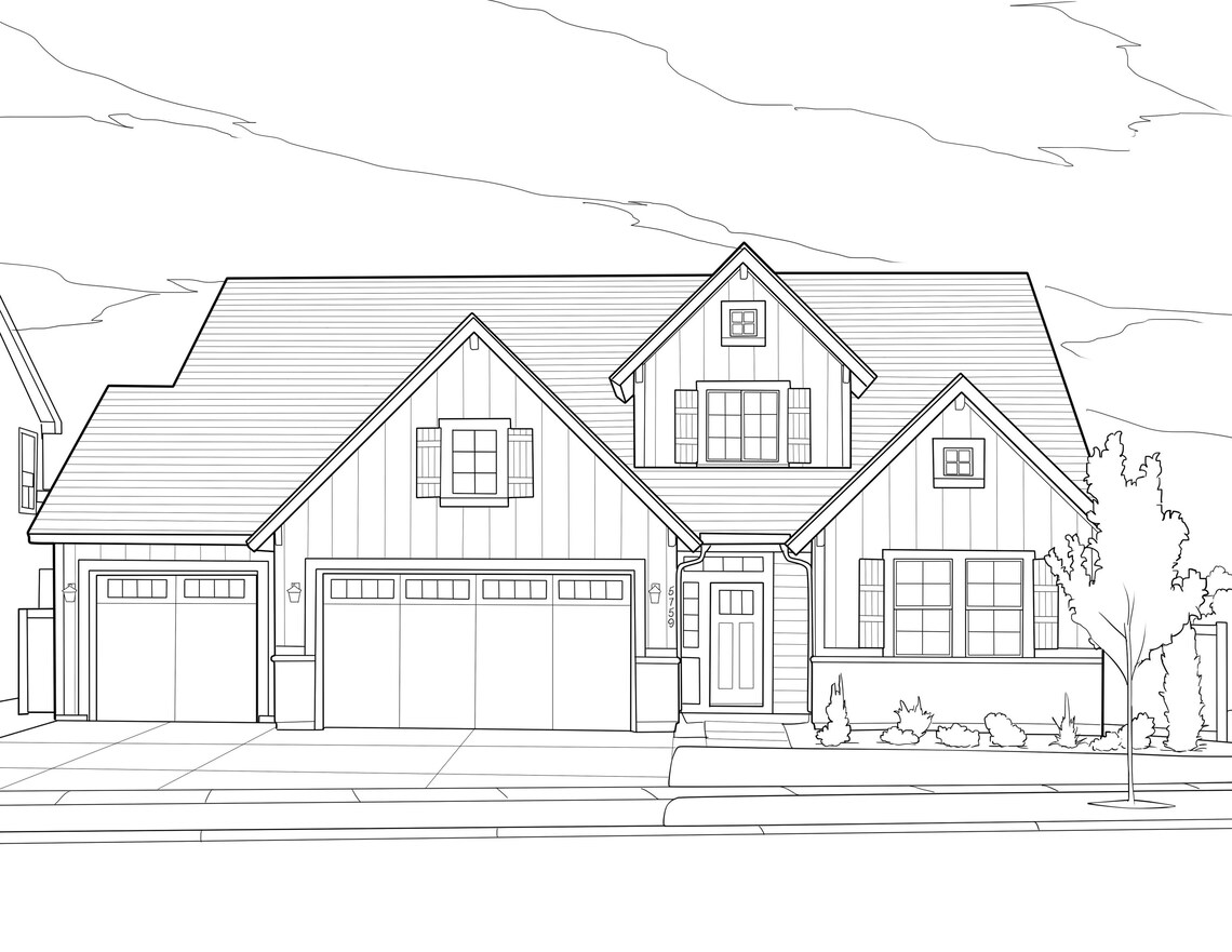 First Home Illustration | Digital Print | Realtor Closing Gift | Custom ...