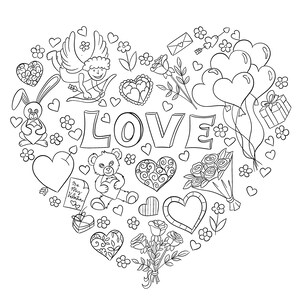Valentine's Day Coloring Pages | Heart Designs | Valentine's Day ...