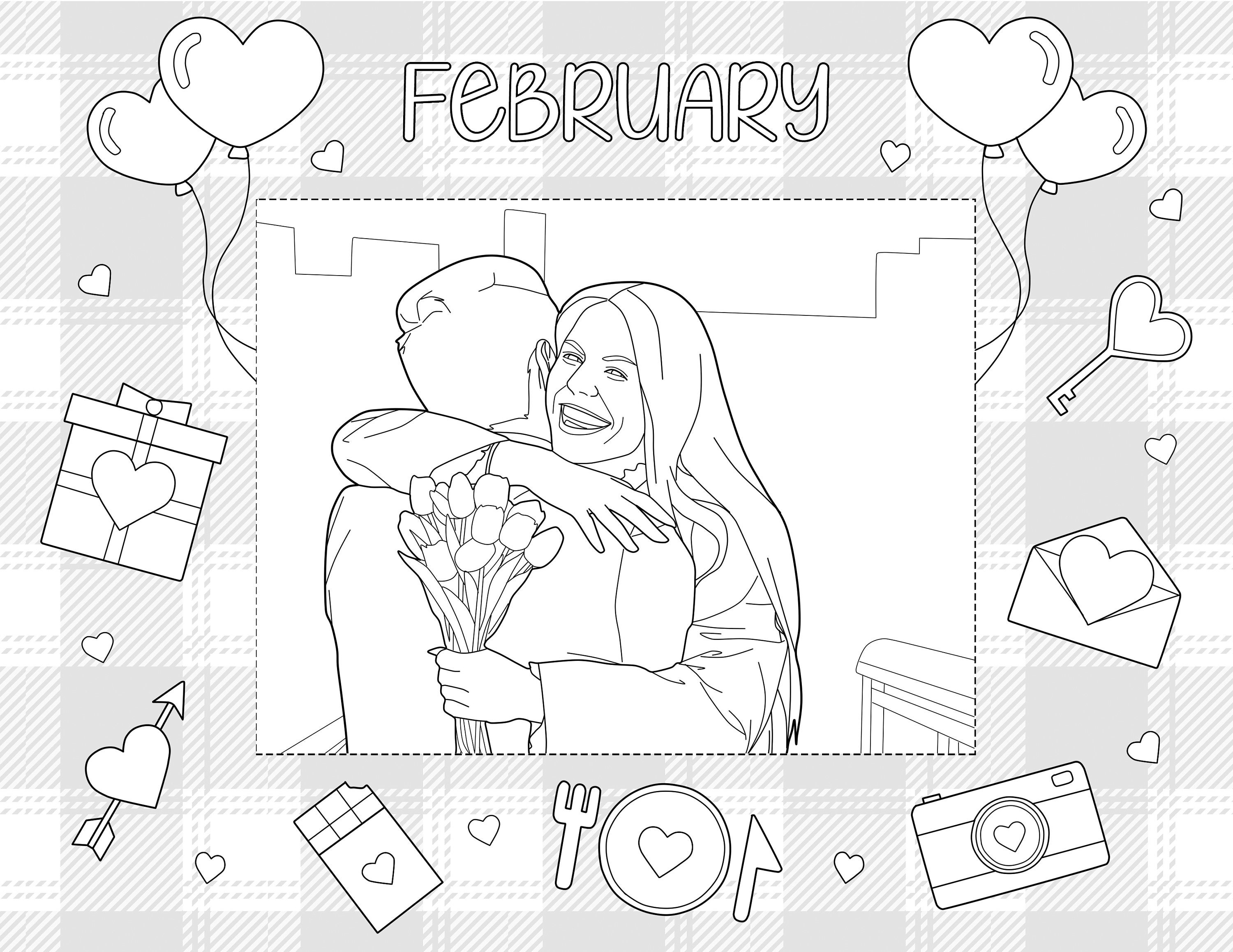 Create Your Own Custom Coloring Book Calendar | Colorable Calendar ...