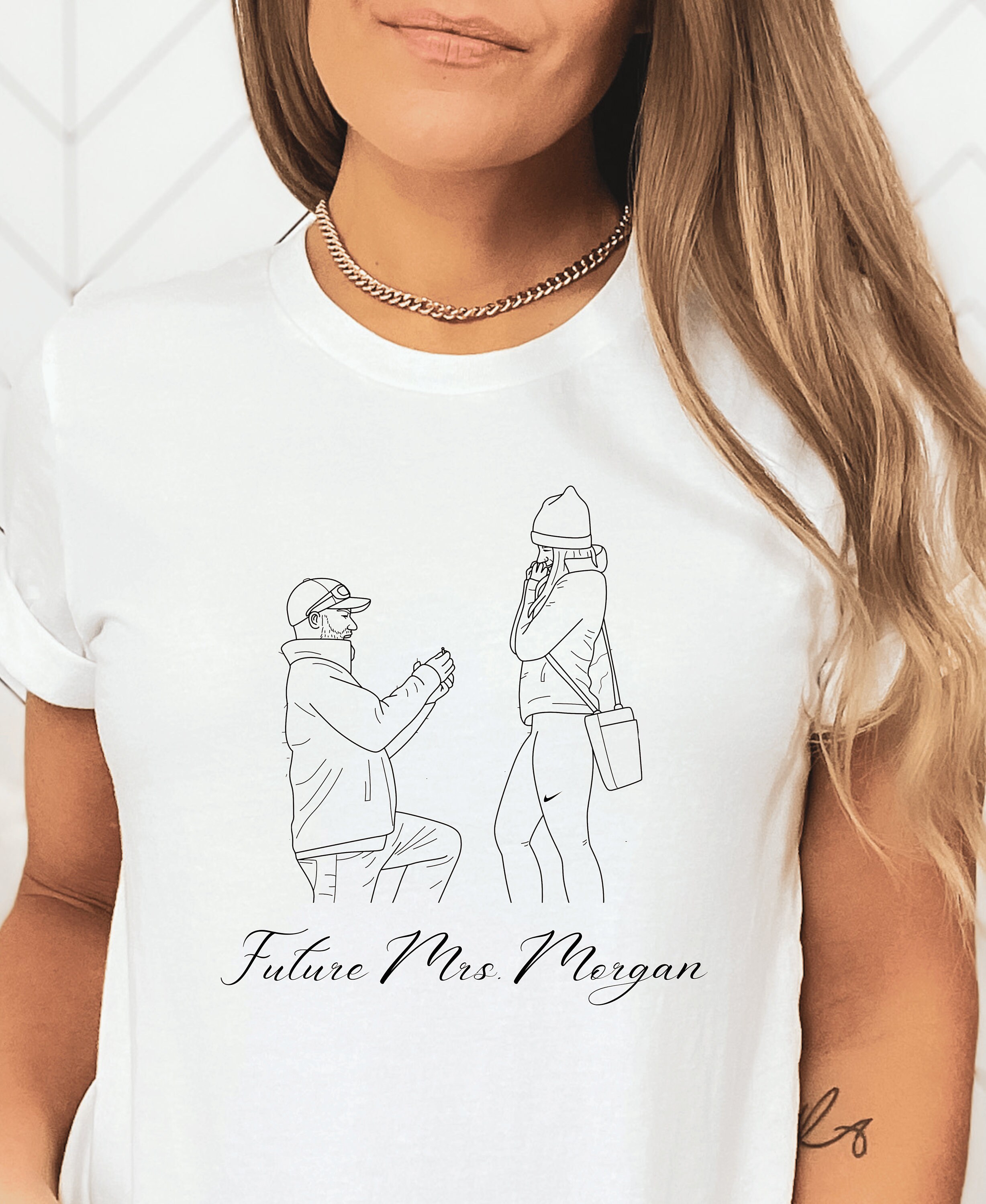 Custom Portrait From Photo Outline Photo T Shirt Custom - Etsy