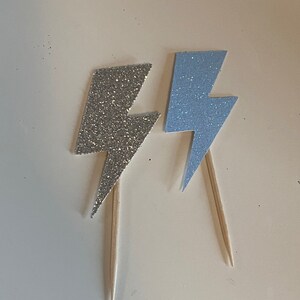 Lightning Bolt Cupcake Toppers, Weather Party Decorations - Etsy
