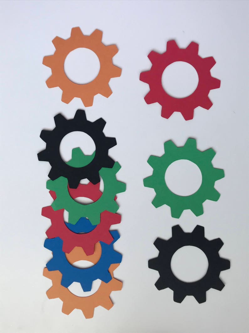 Colorful Gear Decorations: Robot Party Decor - Etsy