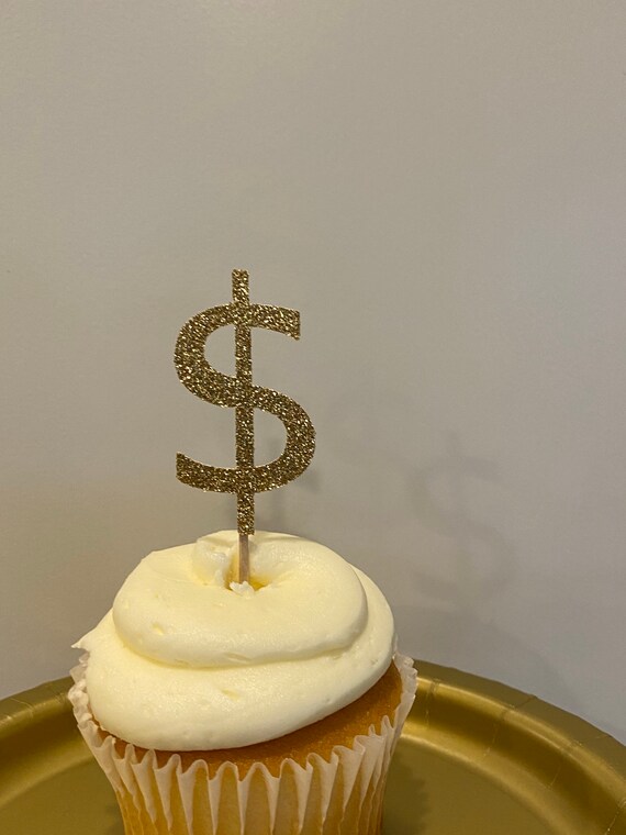 Dollar Sign Cupcake Toppers Money Cupcake Toppers Dollar | Etsy
