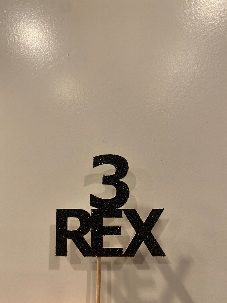3 Rex Cupcake Cake Toppers 3rex Cake Topper 3 Rex Birthday - Etsy