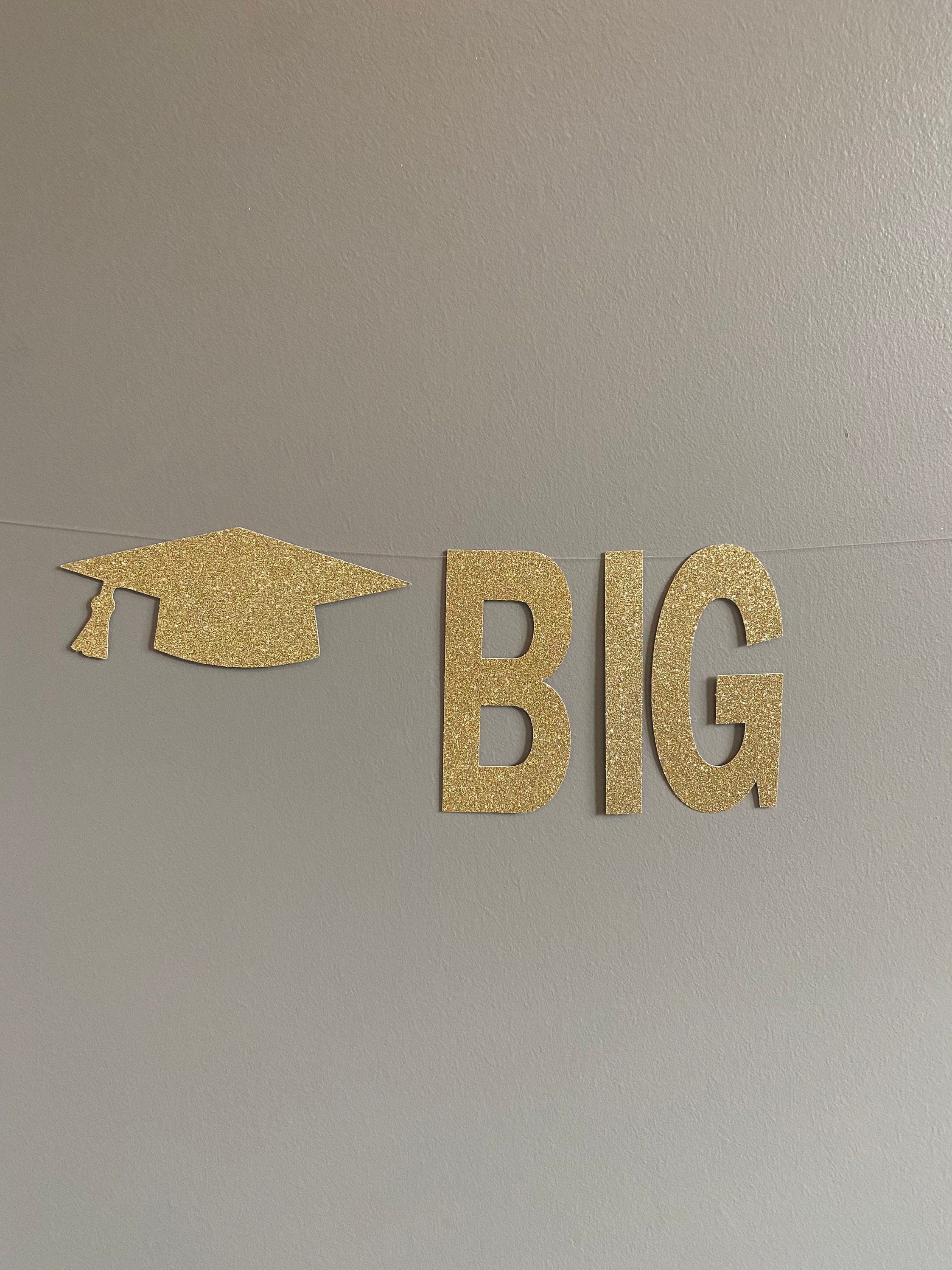 Big Degree Energy Glitter Graduation Banner: Funny Party Decor, Big ...