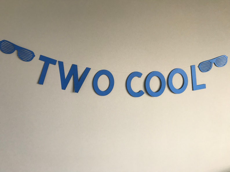 Two Cool Banner, Two Cool Birthday, Sunglasses Banner, Sunglasses Party ...