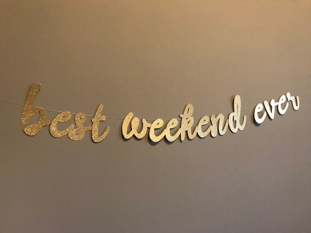 Best Weekend Ever Glitter Bachelorette Party Banner - Etsy