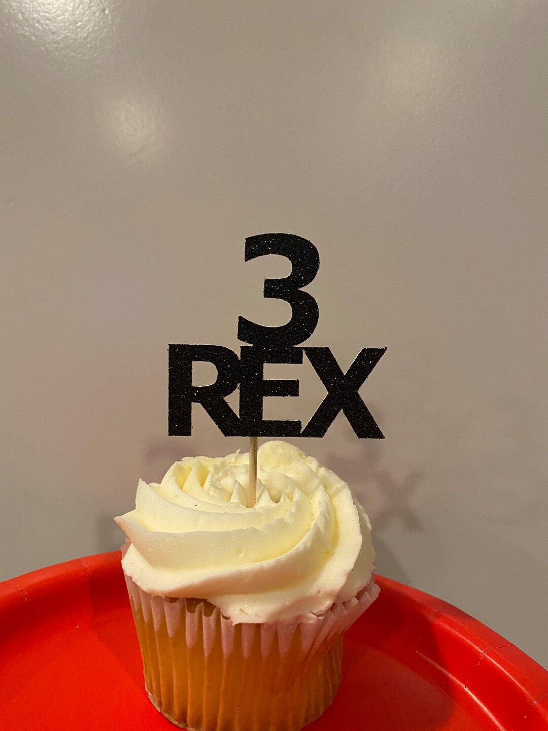 3 Rex Cupcake Cake Toppers, 3rex Cake Topper, 3 Rex Birthday Party, 3 ...