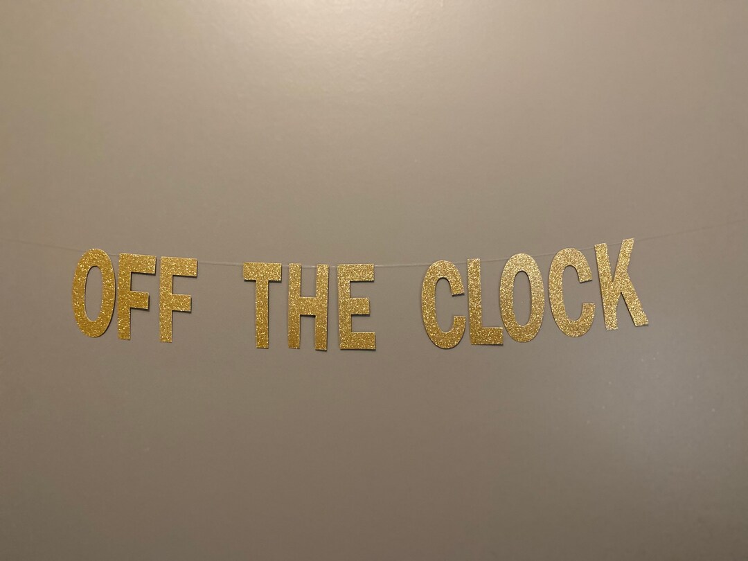 Off the Clock Banner, Retirement Party Decorations, Officially Retired ...