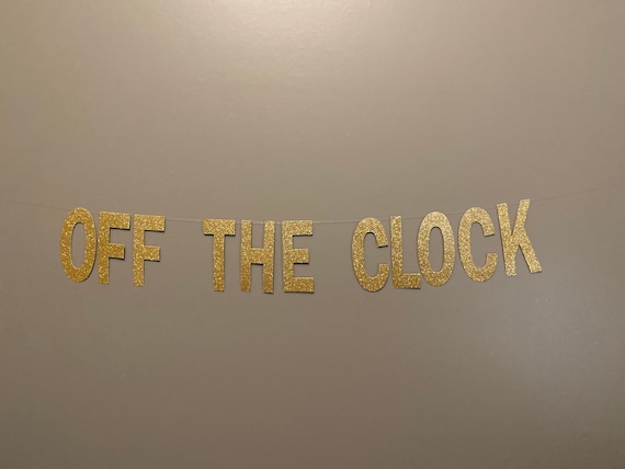 Off the Clock Banner Retirement Party Decorations Officially - Etsy